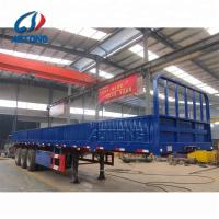 China 3 Axles Heavy Duty Sidewall Semi Truck Trailers For Cargo Transport for sale