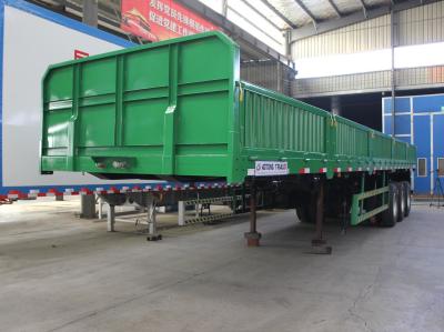 China Steel / Aluminum Fence Cargo Semi Trailer With FUWA/BPW Axles For Bulk Cargo Transport for sale