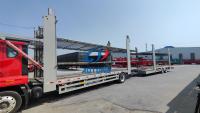 China 2 Axle Car Carrier Semi Trailer with 245/70R19.5 Tires and 4-21 Units Cars Capacity for sale