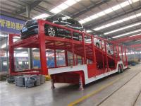 China 2 Axle Double Speed Landing Leg Car Carrier Trailer For Vehicle Transport for sale