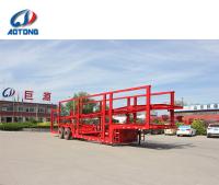 China 2 Axle Double Speed Landing Leg Car Carrier Trailer For Vehicle Transport for sale