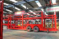 China Duel Line Brake System Vehicle Transport Semi Trailers For 4-21 Units Cars for sale