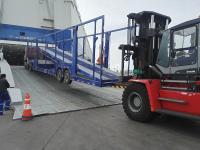 China Duel Line Brake System Vehicle Transport Semi Trailers For 4-21 Units Cars for sale