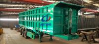 China 3 Axles Sand Bulk Cargo Carrier Side Rear Dump / Tipping Semi Trailer for sale