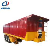 China 30T-60T Mechanical Suspension Self Discharge Dumping Truck Semi Trailer To Carry Gravels for sale