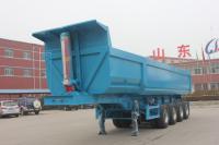 China 30T-60T Mechanical Suspension Self Discharge Dumping Truck Semi Trailer To Carry Gravels for sale