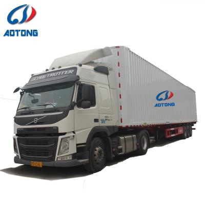China Customizable Steel 3 Axles 40ft Van Side Semi Trailer With Solid Construction for sale