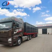 China Customizable Steel 3 Axles 40ft Van Side Semi Trailer With Solid Construction for sale
