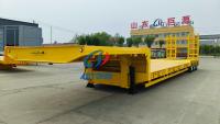 China 3 Axles Gooseneck Excavator Carrier Lowboy Truck Trailers For Africa Market for sale