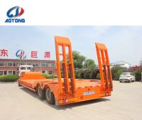 China Air / Mechanical Suspension Steel Dropdeck Low Bed Semi Trailers for sale