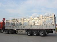 China Transport Bulk Vegetables Fence Semi Trailer Air Suspension / Mechanical Suspension for sale