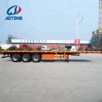 China 40ft Container Carrier Flatbed Truck Trailer For Cargo Transport for sale
