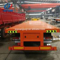 China 40ft Container Carrier Flatbed Truck Trailer For Cargo Transport for sale