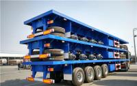 China 20FT / 40FT / 45FT Shipping Container Transport Flatbed Type Truck Trailers for sale