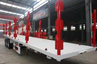 China 28 Ton Flat Platform Truck Trailers For Cargo Transport for sale