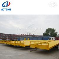China 40ft Container Carrier Flat Deck Semi Trailers Air / Mechanical Suspension for sale
