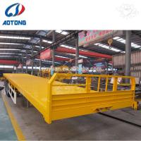 China 40ft Container Carrier Flat Deck Semi Trailers Air / Mechanical Suspension for sale