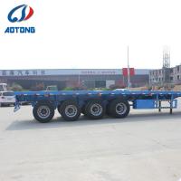 China General Cargo Carrier Flatbed Semi Trailers 3 Axles Detachable Sidewall for sale