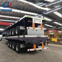 China General Cargo Carrier Flatbed Semi Trailers 3 Axles Detachable Sidewall for sale