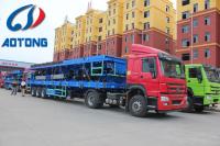 China General Cargo Carrier Flatbed Semi Trailers 3 Axles Detachable Sidewall for sale