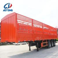 China 3 Axles Detachable Fence Type Cargo Carrier Semi Trailers In Logistic Industry for sale