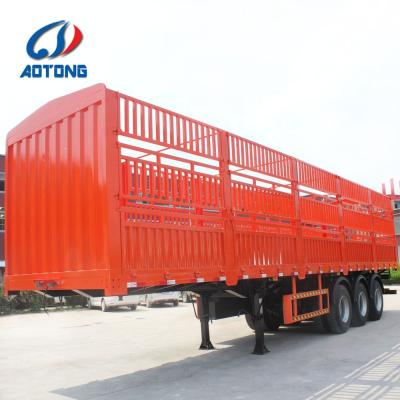 China 3 Axles Detachable Fence Type Cargo Carrier Semi Trailers In Logistic Industry for sale