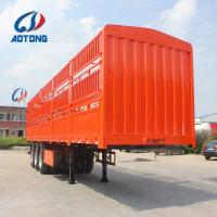 China 3 Axles Detachable Fence Type Cargo Carrier Semi Trailers In Logistic Industry for sale
