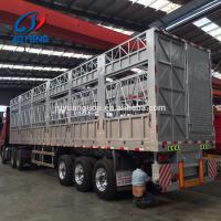 China 3 Axles Detachable Fence Type Cargo Carrier Semi Trailers In Logistic Industry for sale