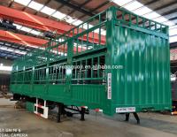 China 3 Axles Detachable Fence Type Cargo Carrier Semi Trailers In Logistic Industry for sale