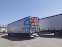China Bulk Cargo Carrier Van Type Curtain Side Semi Trailers Light Weight for sale