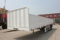 China Cargo Carrier Flatbed Semi Trailer With Sidewall 40ft Length Detachable Side Wall for sale