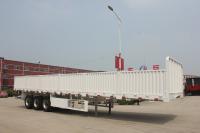 China Cargo Carrier Flatbed Semi Trailer With Sidewall 40ft Length Detachable Side Wall for sale