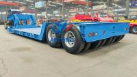 China Heavy Duty Utility 48ft 53ft Step Deck Trailer Low Loader Gooseneck Drop Deck Lowboy Truck Trailers for sale