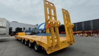 China Heavy Duty Utility 48ft 53ft Step Deck Trailer Low Loader Gooseneck Drop Deck Lowboy Truck Trailers for sale