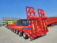 China Heavy Duty Utility 48ft 53ft Step Deck Trailer Low Loader Gooseneck Drop Deck Lowboy Truck Trailers for sale