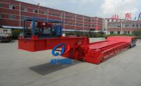 China Heavy Duty Utility 48ft 53ft Step Deck Trailer Low Loader Gooseneck Drop Deck Lowboy Truck Trailers for sale