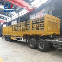 China Transport Vegetables Livestock Storage Grid Semi Stake Fence Cargo Truck Trailers for sale