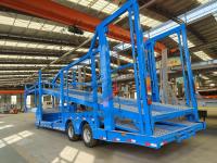 China Hydraulic Deck Car Carrier Semi Vehicle Transport Truck Trailer for sale