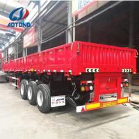 China Flatbed Semi Trailers With Detachable Wall For Grain Transport for sale