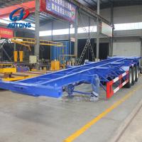 China Shipping 20ft 40ft 45ft Container Chassis Semi Trailer Extendable Skeleton Truck Trailers for sale