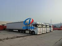 China Customization Tarpaulin Type Box Truck Trailer for Bulk Cargo Transport in Russia for sale