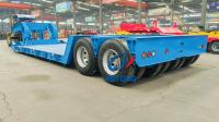 China 60t New Dropdeck Lowboy Semi Trailer Heavy Equipment Carrier Truck for sale