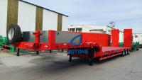 China 60t New Dropdeck Lowboy Semi Trailer Heavy Equipment Carrier Truck for sale