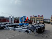 China Tri Axles 20ft 40ft 45ft Container Skeletal Trailer for sale