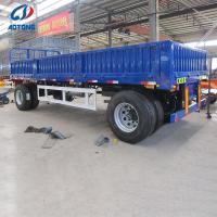 China Customizable Drawbar Dolly Hydraulic Truck Flatbed Light Side Wall Farm Cargo Agricultural Dropside Semi Tractor Full Trailer for sale