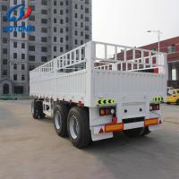 China Durable 3 Axle 12 Wheels Drawbar Full Trailer With Side Wall for sale