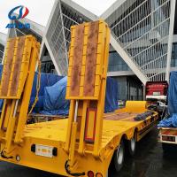 China 2 Axles 30 Ton 50 Tons 60 Ton Gooseneck Excavator Transporting Lowboy Low Bed Loader Lowbed Semi Truck Trailer for sale