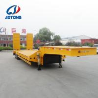 China 2 Axles 30 Ton 50 Tons 60 Ton Gooseneck Excavator Transporting Lowboy Low Bed Loader Lowbed Semi Truck Trailer for sale