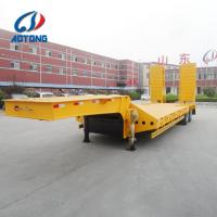 China 2 Axles 30 Ton 50 Tons 60 Ton Gooseneck Excavator Transporting Lowboy Low Bed Loader Lowbed Semi Truck Trailer for sale