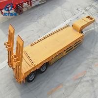 China Versatile 3-4 Axle 60-100-120 Ton Hydraulic Extendable Gooseneck Drop Deck Flat Low Bed Loader Platform Lowboy Semi Trailer for sale